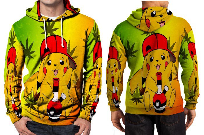 The Pokemon Rasta Pikachu HOODIE MEN