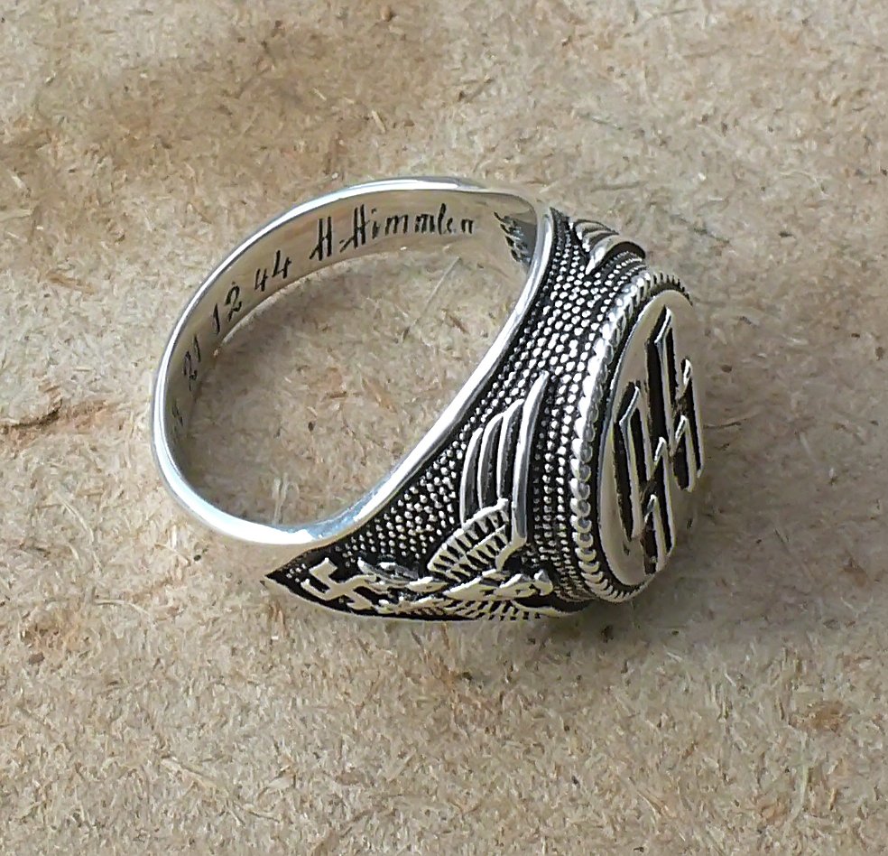 WWII THE GERMAN RING WAFFEN SS (silver 925) size-12