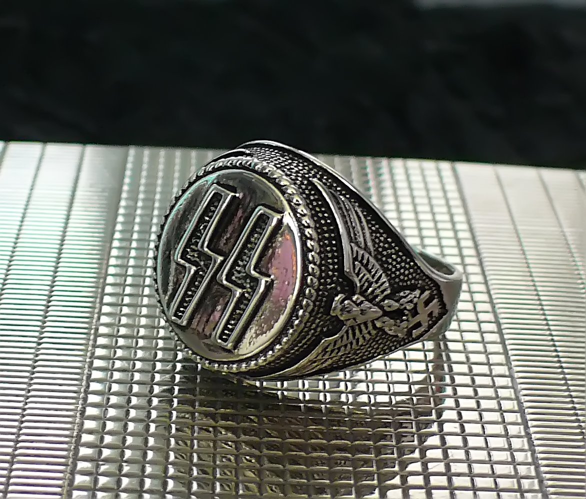 WWII THE GERMAN RING WAFFEN SS (silver 925) size-11