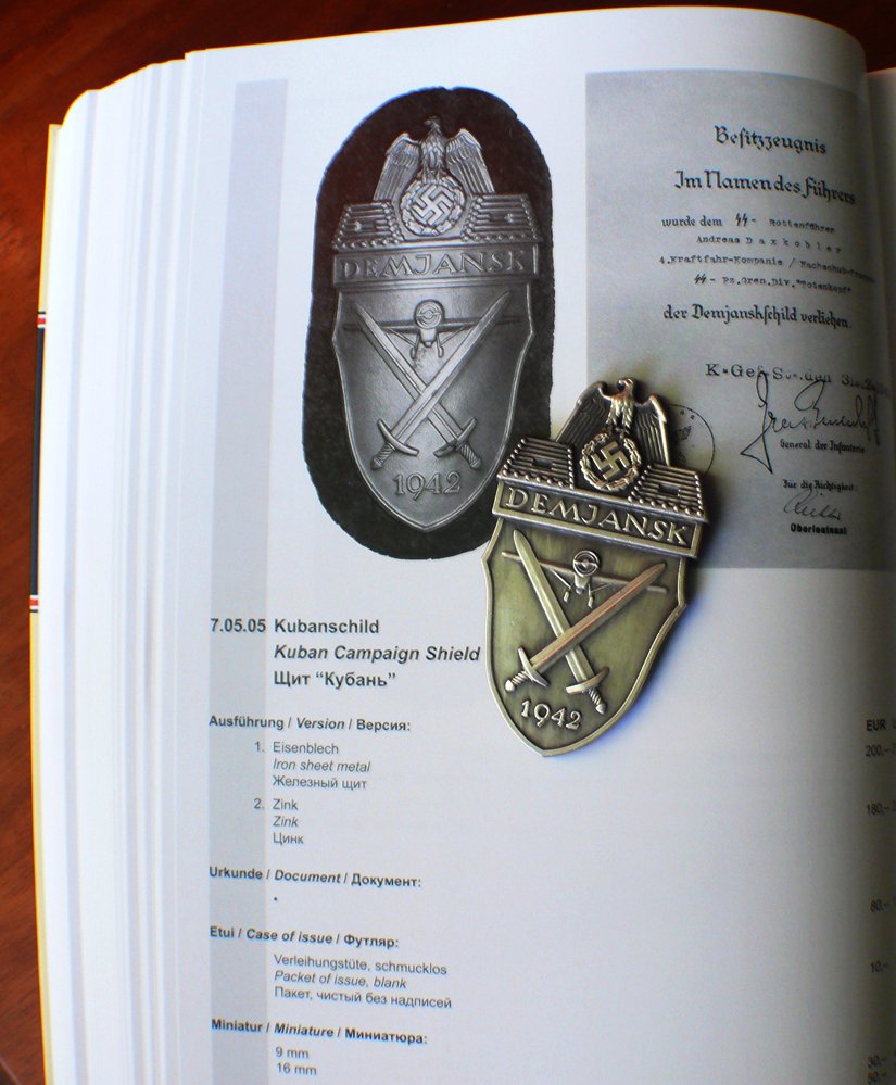 WW2 Demjansk 1942" Battle Shield Third Reich. Nazi.