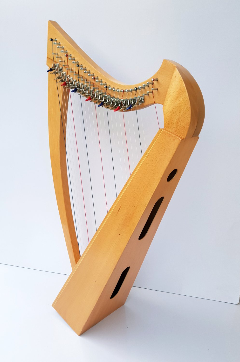 NEW 27 STRING CELTIC IRISH LEVER HARP MADE WITH BEECH WOOD