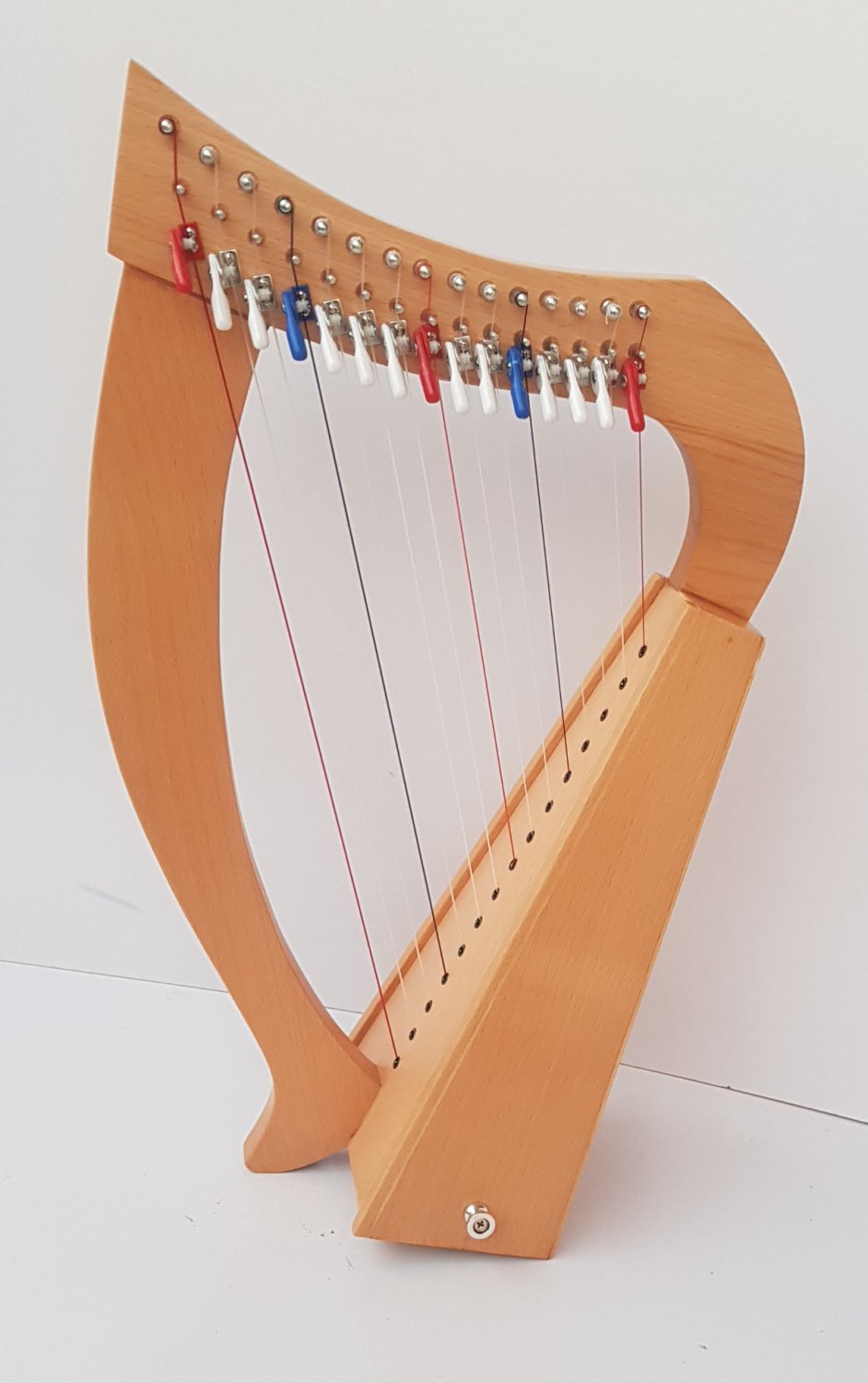 New 15 STRING CELTIC IRISH BABY HARP MADE BEEACH WOOD WITH EXTRA STRING ...