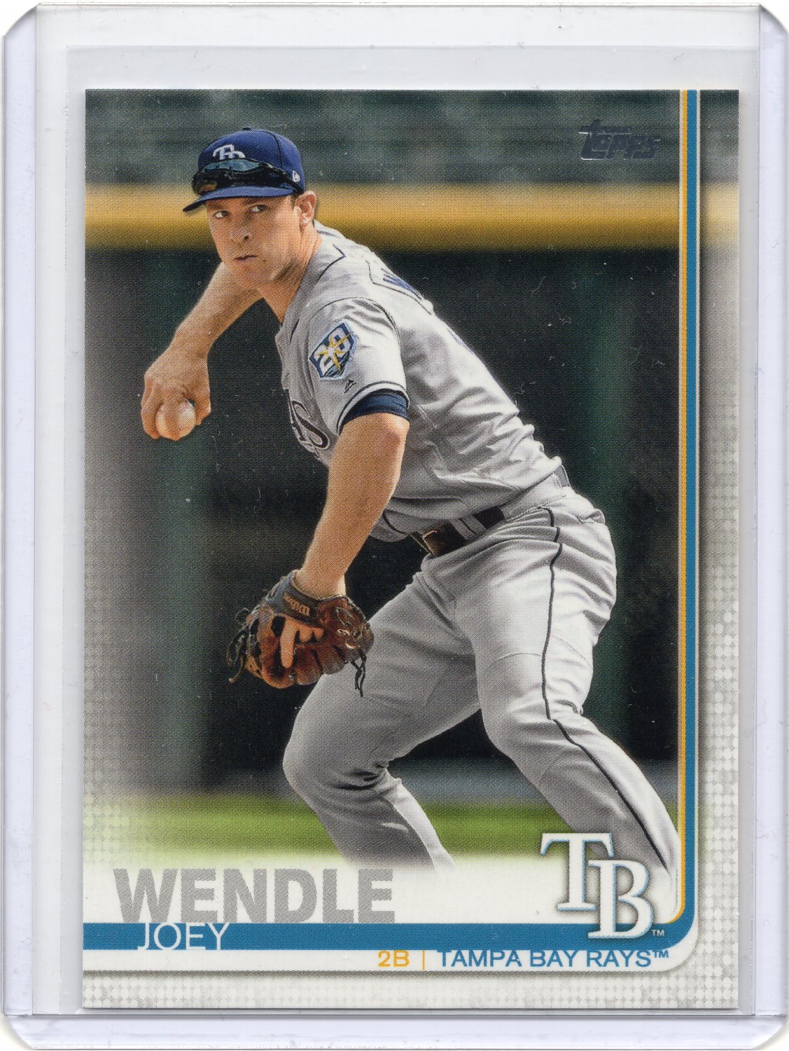 Joey Wendle 2019 Topps Series 1 card #121 Tampa Bay Rays
