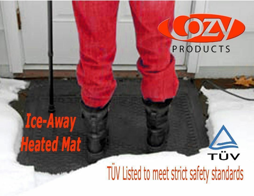 Outdoor Heated Mat Cozy Ice Away Safety Melting Mat Ice Snow 240 Watts