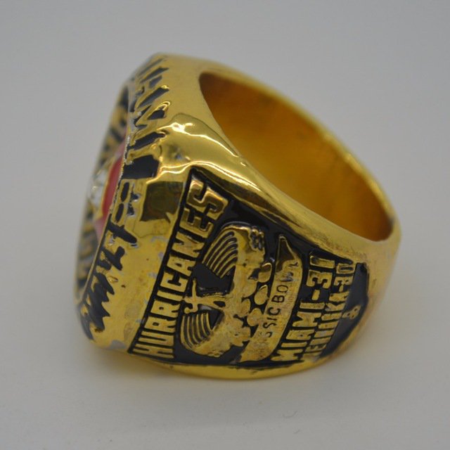 Vintage Gold Sport Ring 50th 1983 Miami Hurricanes Football Ring Champ
