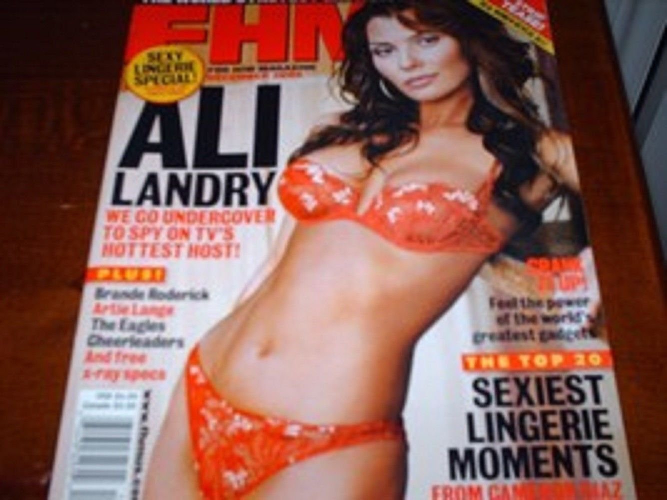 December 2002 FHM Magazine Ali Landry Sexiest Lingerie Eagles Cheerleaders