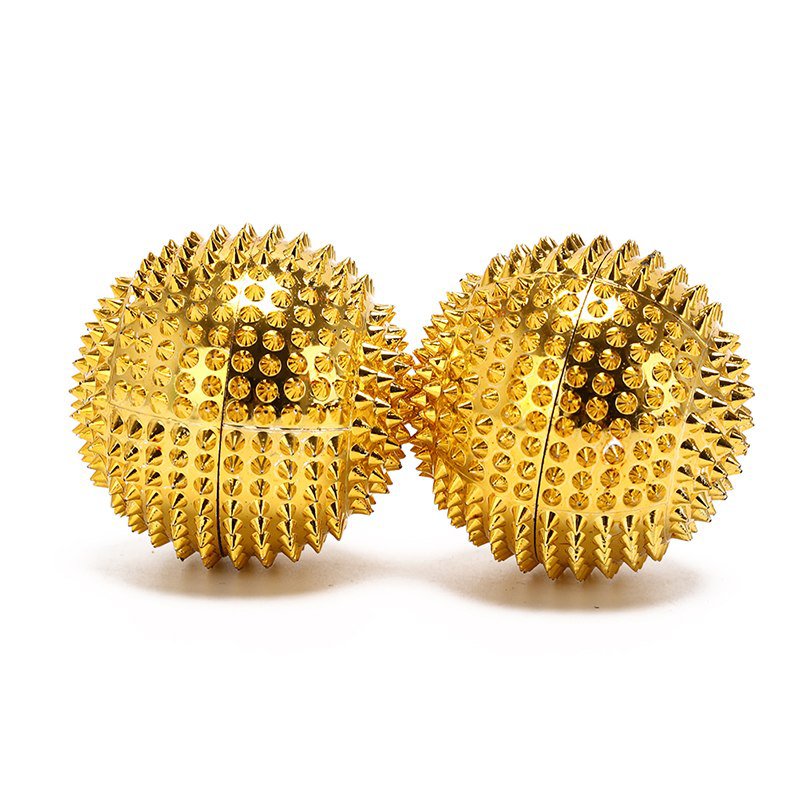 Pair Magnetic Hand Palm Acupuncture Ball Needle Massage