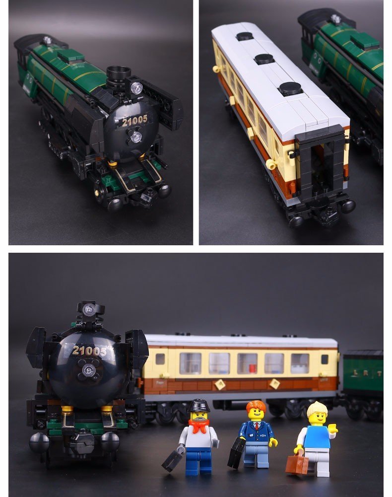 LEPIN Creator Emerald Night Train (lego 10194 analog) Building Block Sets