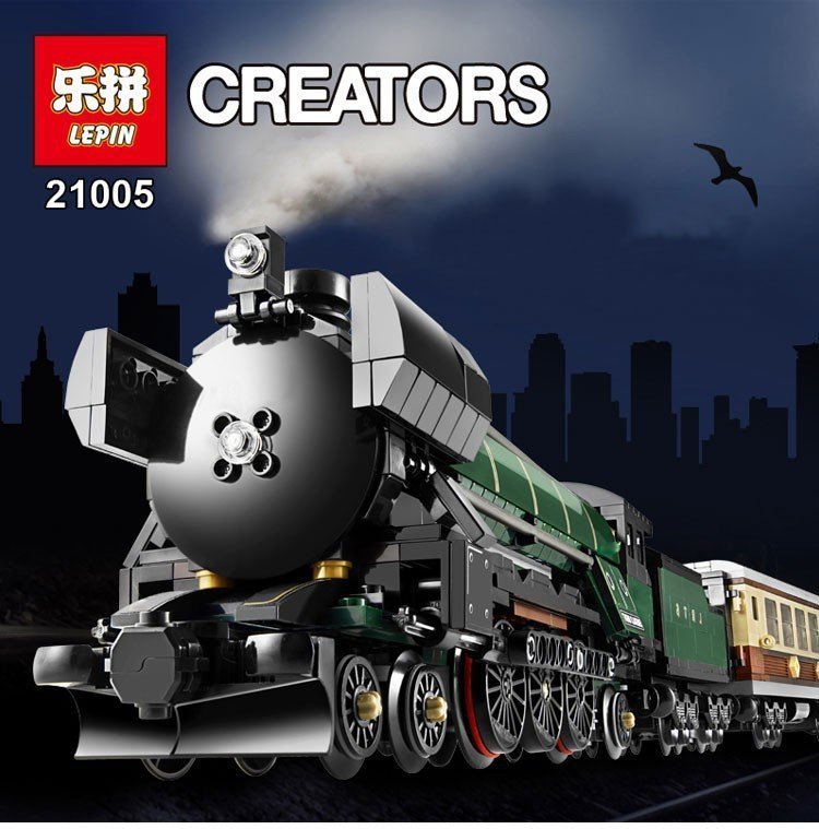 LEPIN Creator Emerald Night Train (lego 10194 analog) Building Block Sets