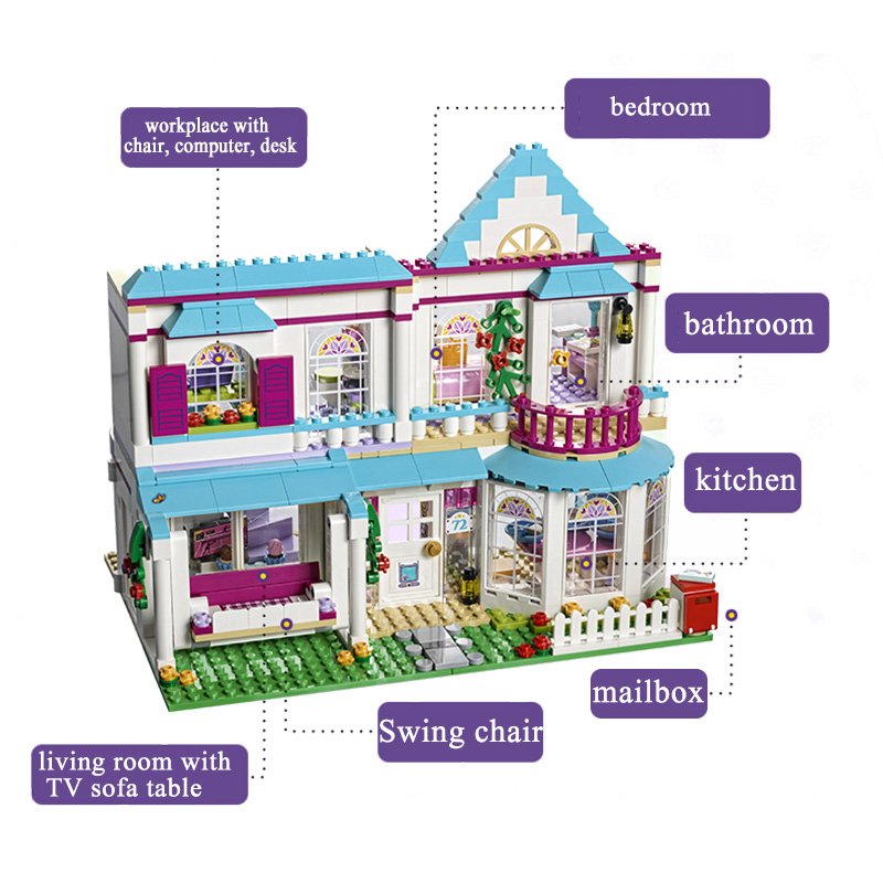 Lepin Friends Stephanie's House (Lego 41314 analog) Building Blocks Toys