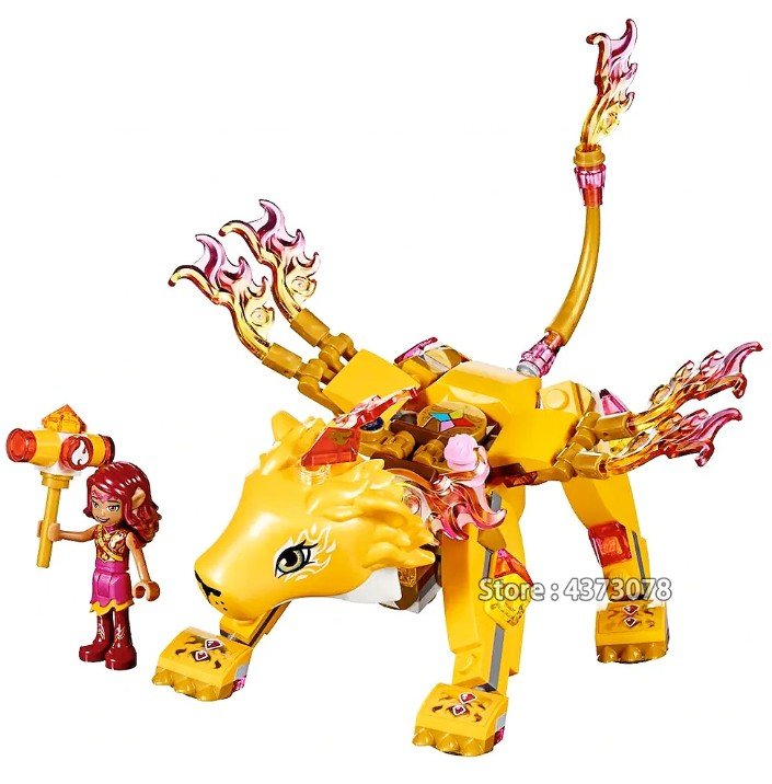 Elves Azari & The Fire Lion Capture With Animal Figures