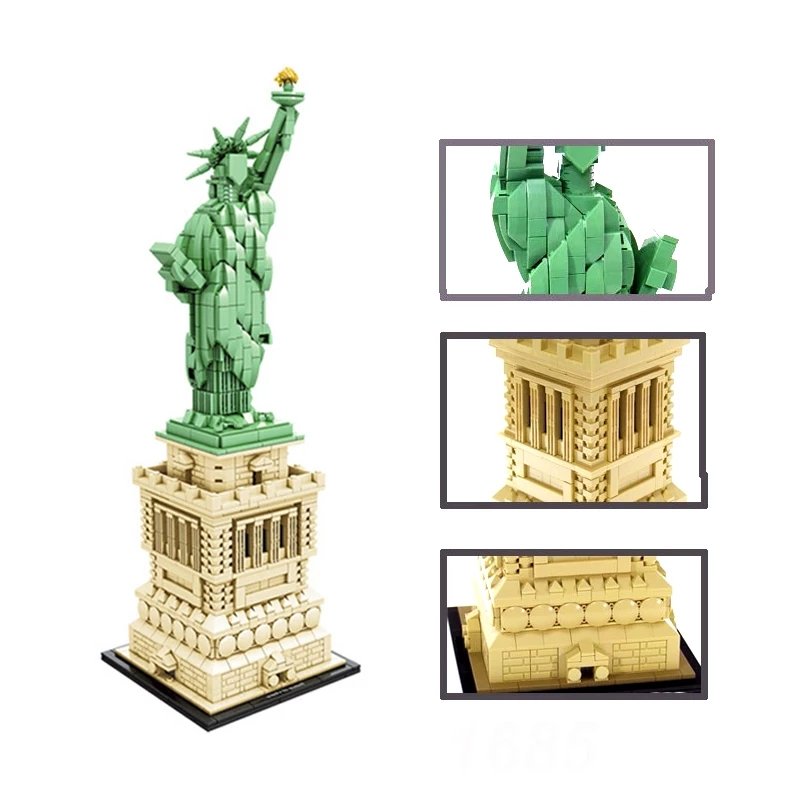 Lepin Architecture Statue of Liberty (Lego 21042 analog) Building ...