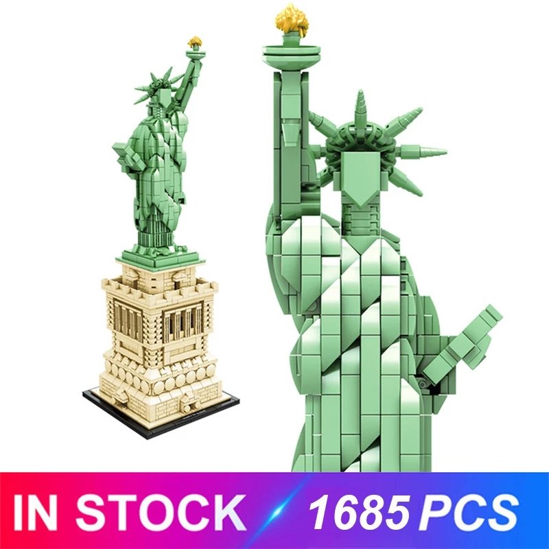 Lepin Architecture Statue of Liberty (Lego 21042 analog) Building ...
