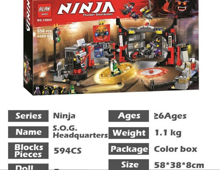Lepin The NinjaGo Movie S.O.G. Headquarters (Lego 70640 analog ...