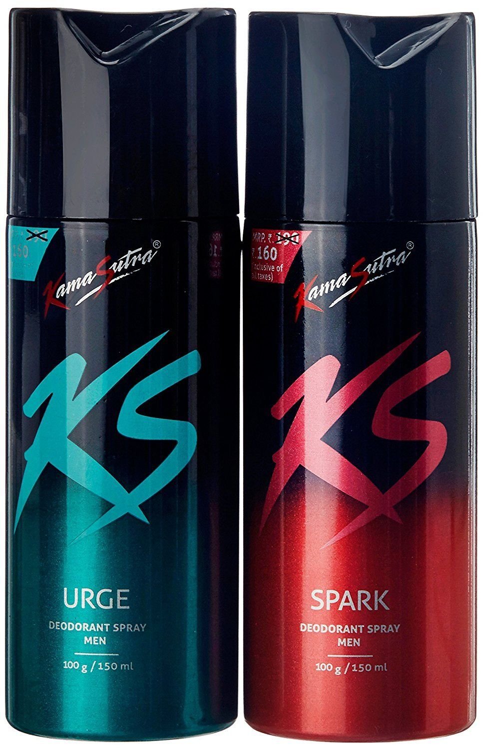 Kamasutra Spark and Urge Combo Deodorants Body Spray For Men (150ml x 2)