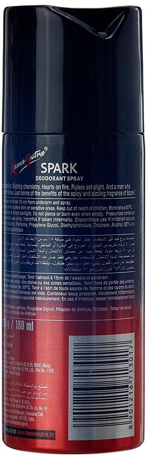 Kamasutra Spark and Urge Combo Deodorants Body Spray For Men (150ml x 2)