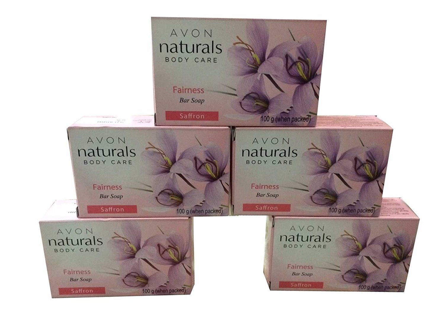 Avon Naturals Fairness Saffron Bar Soap - 100gm x 5 (Pack of 5)