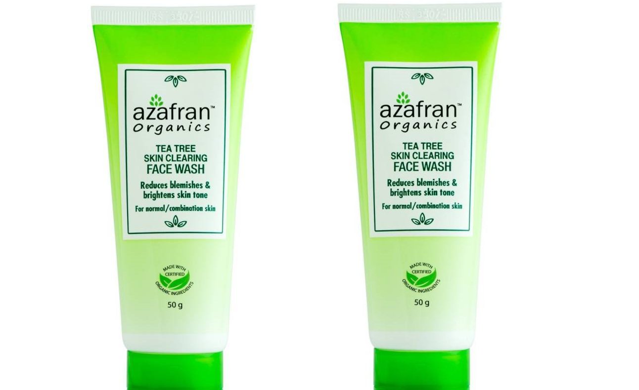 Azafran Organics Tea Tree Skin Clearing Face Wash, 50gm x 2 (Pack of 2)