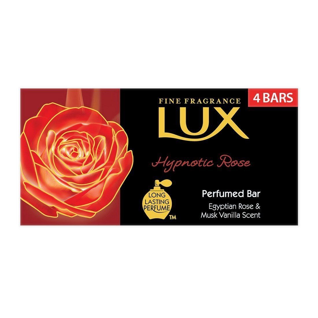 Lux Hypnotic Rose Soap Bar, 75gm x 4 (pack of 4)