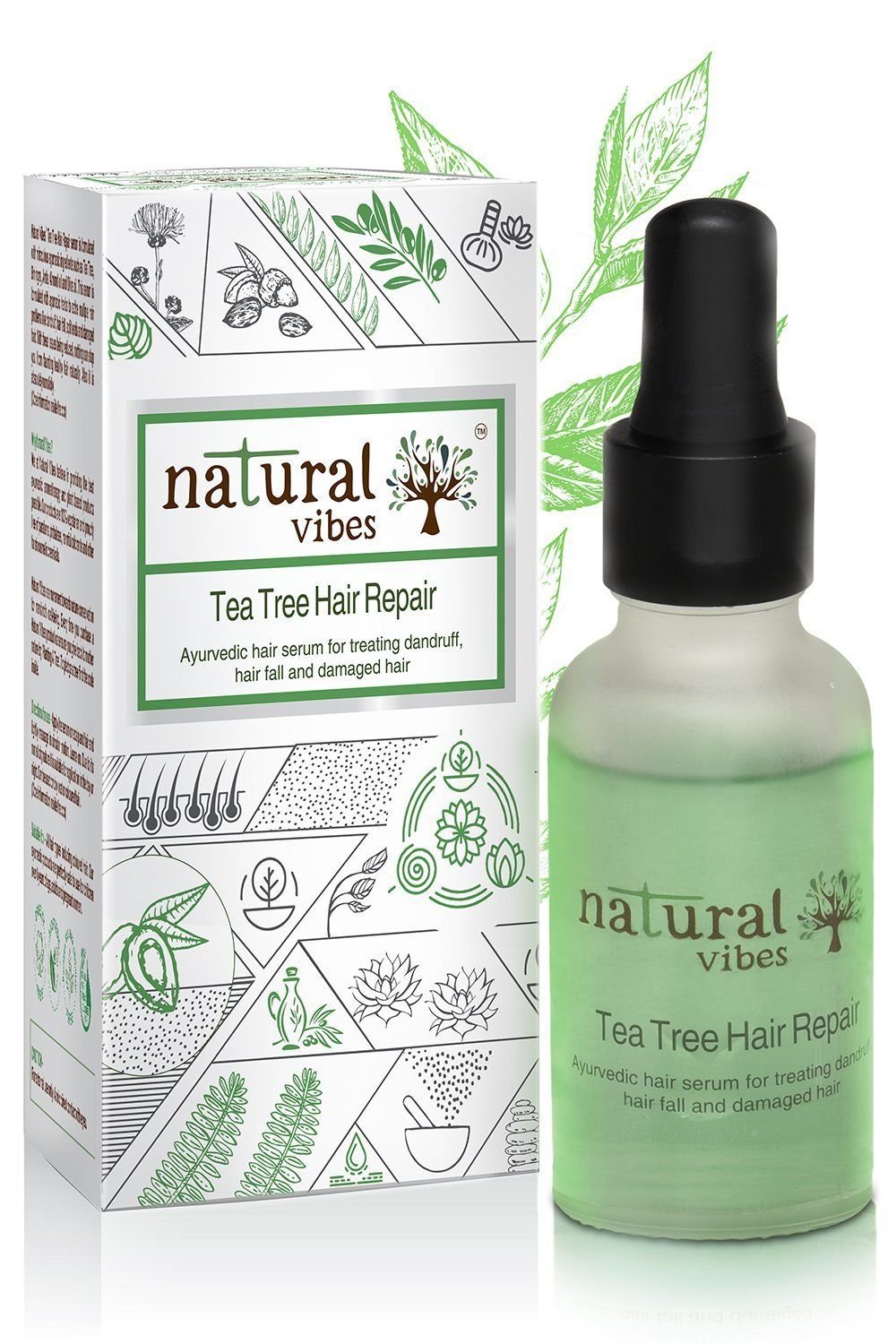 Natural Vibes Ayurvedic Tea Tree Hair Repair Serum 30ml