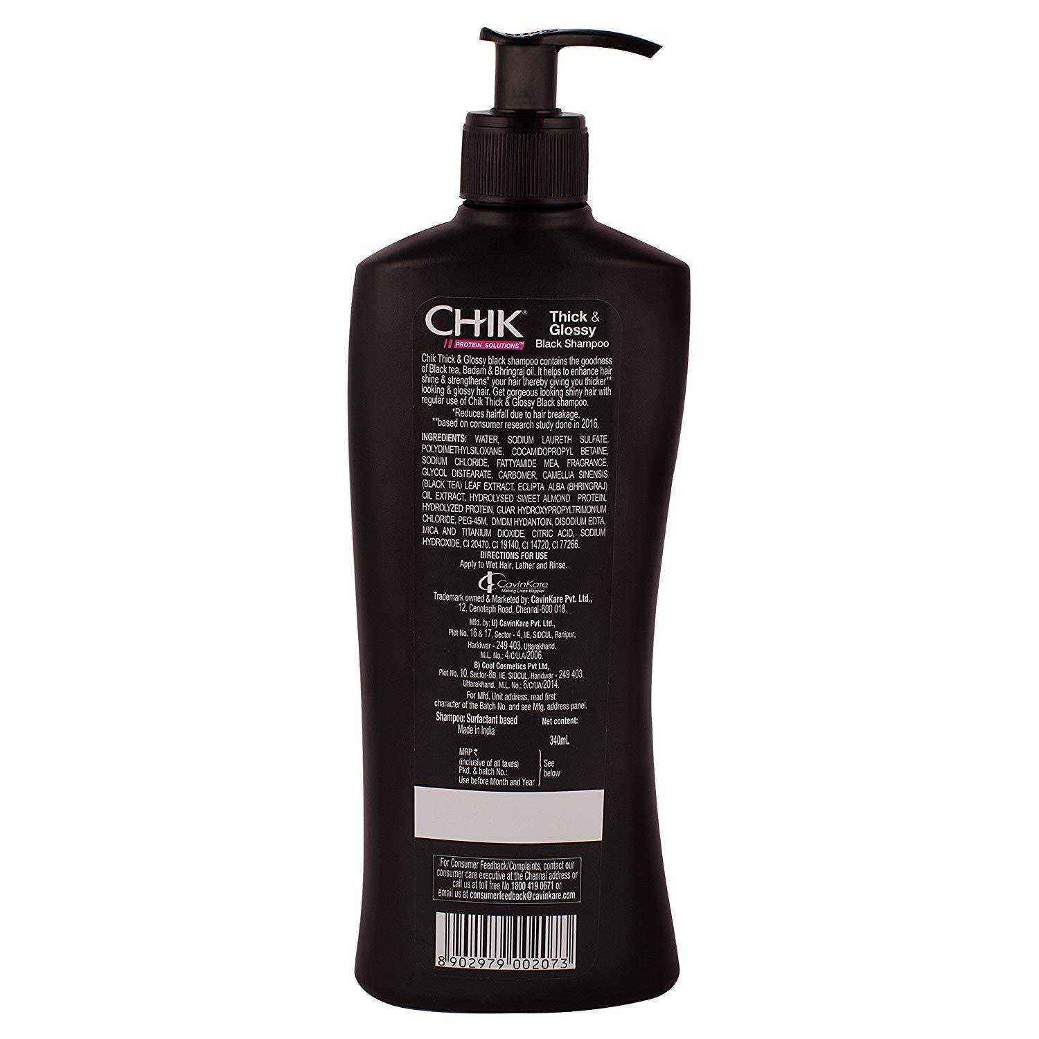 Chik Thick & Glossy Black Shampoo, 340ml