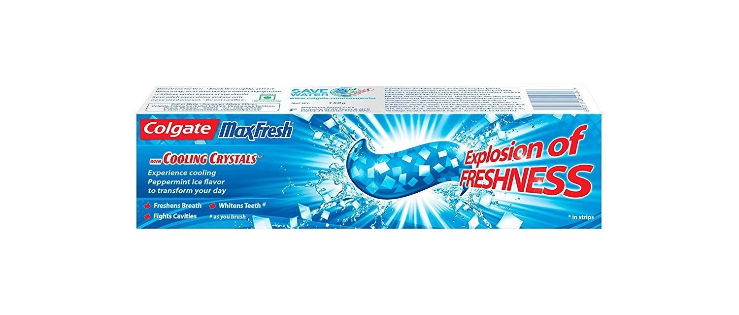 Colgate Max Fresh Gel Toothpaste - 150gm x 4 (Peppermint Ice) Pack of 4