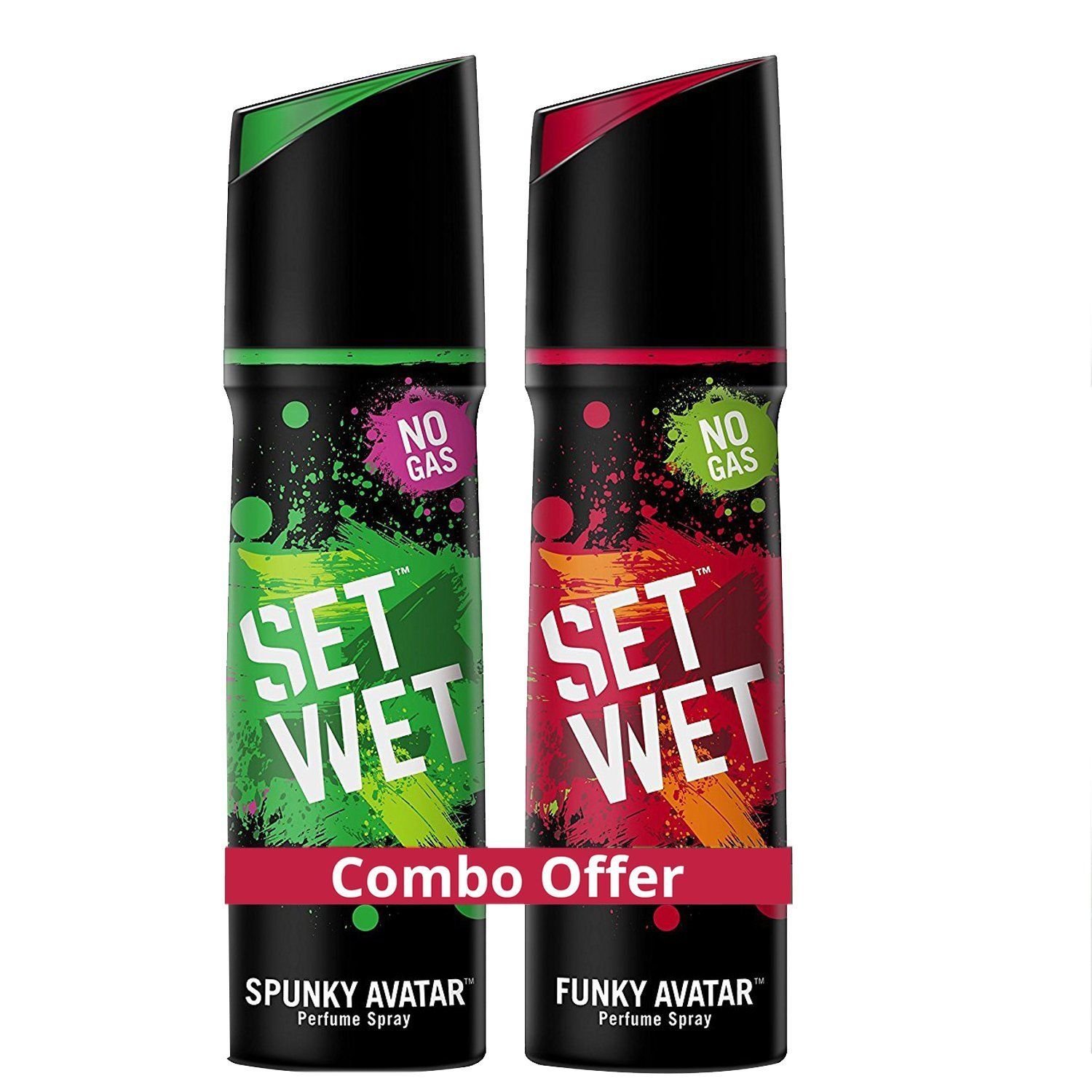 Set Wet Perfume Spray Spunky and Funky Avatar For Men - 120ml x 2 (Pack ...