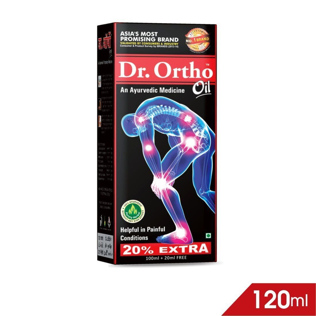 Dr Ortho Pain Relief Ayurvedic Oil 120ml x 2 (Pack Of 2)