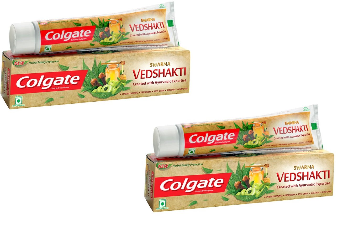 Colgate Swarna Vedshakti Toothpaste - 200gm x 2 (Pack of 2)