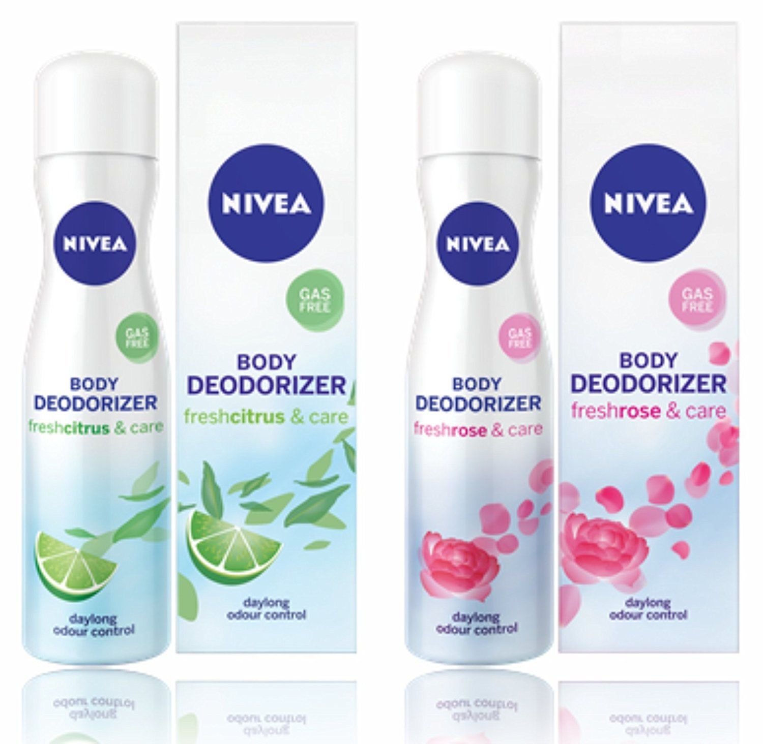 Nivea Women Body Deodorizer Fresh Citrus & Fresh Rose - 120ml x 2