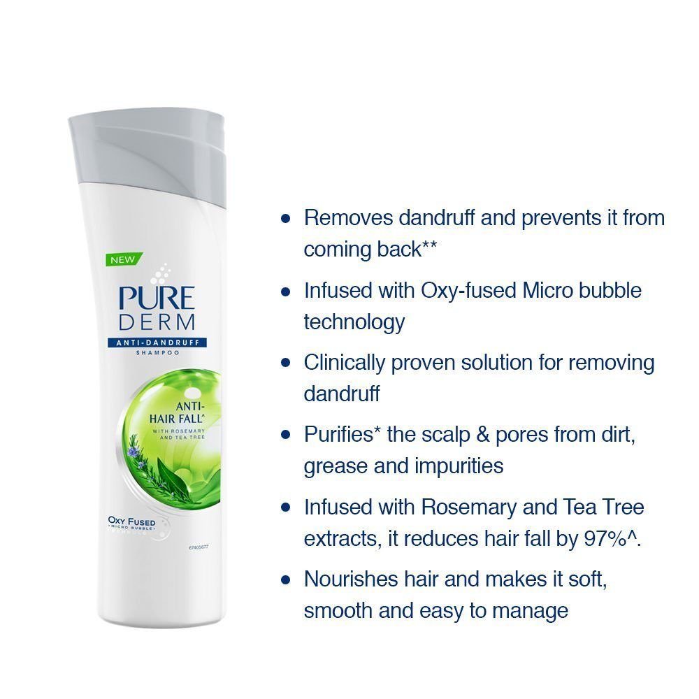 Pure Derm Anti-Hairfall Shampoo, 340ml