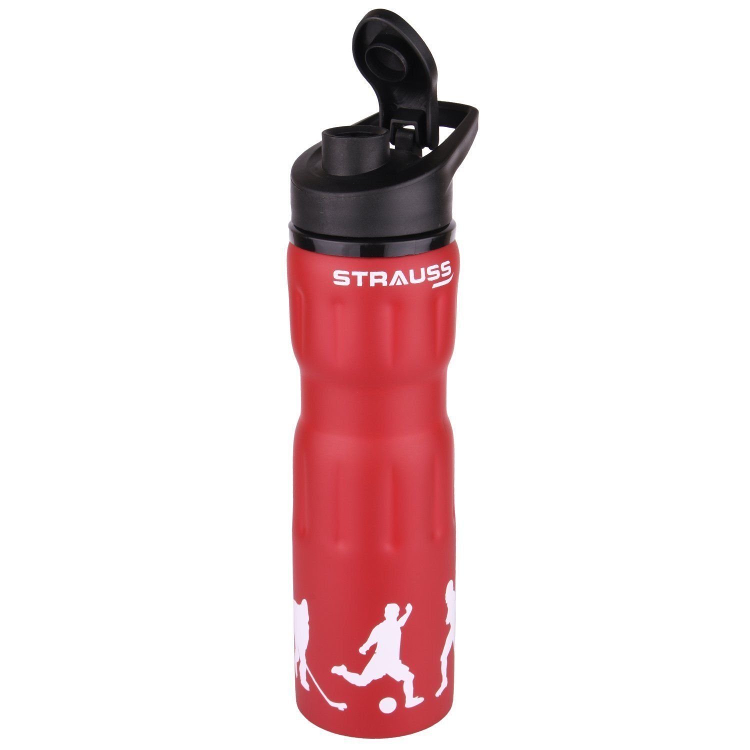 Strauss Stainless-Steel Water Bottle, 750ml (Red)