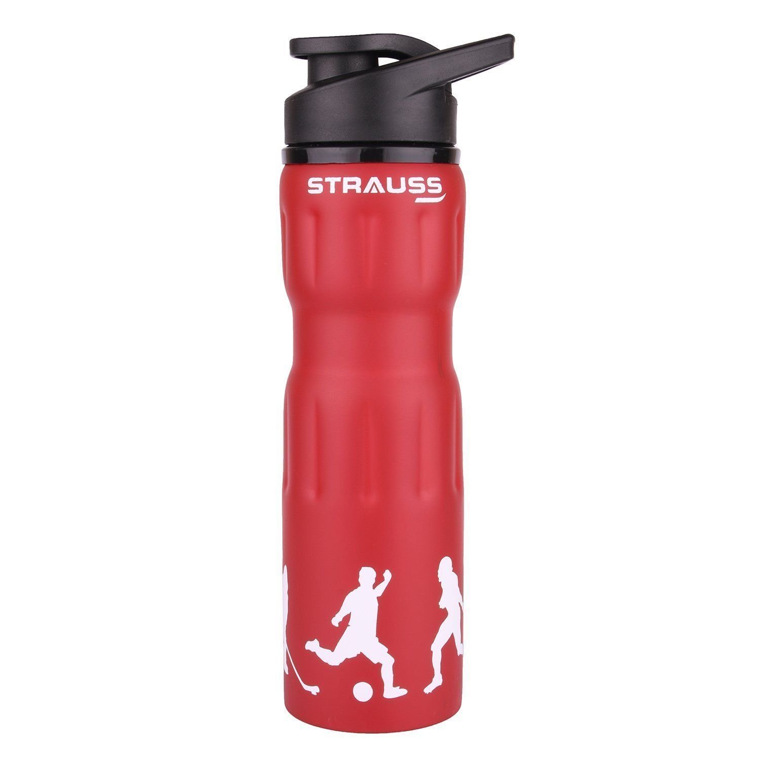 Strauss Stainless-Steel Water Bottle, 750ml (Red)