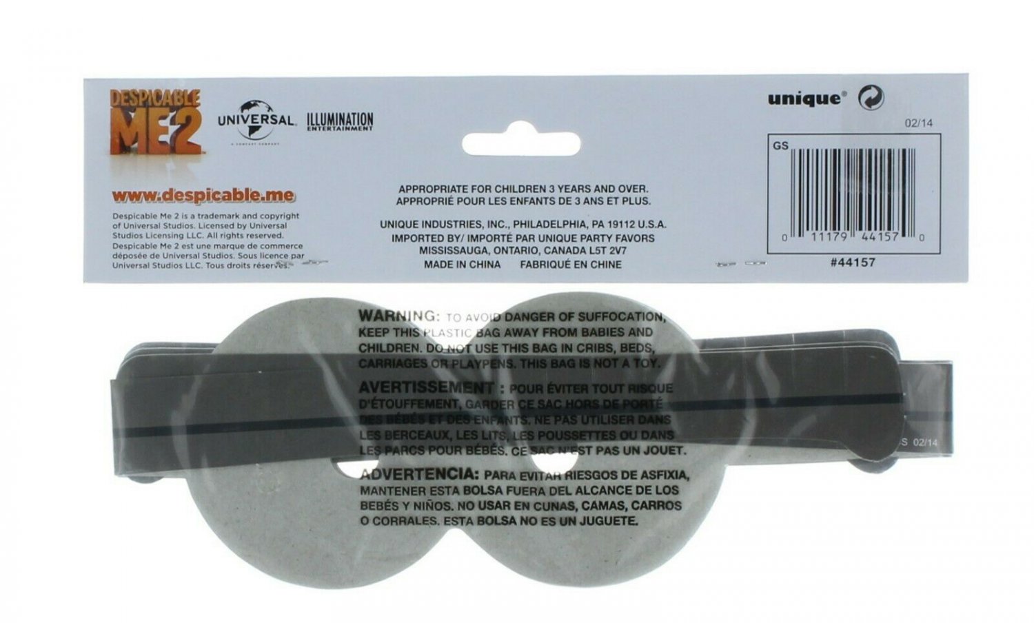 8 MINIONS Despicable Me Paper Goggles Set Birthday Party Supplies Favor ...