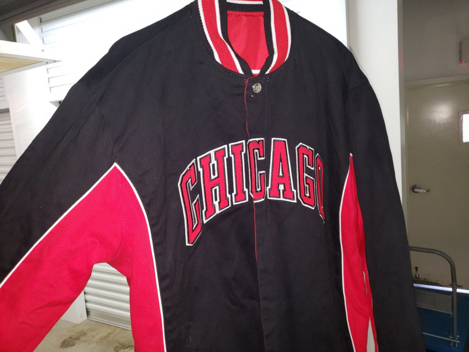 NBA Chicago Bulls Cotton Jacket Reversible Black & Red Color EXTRA ...