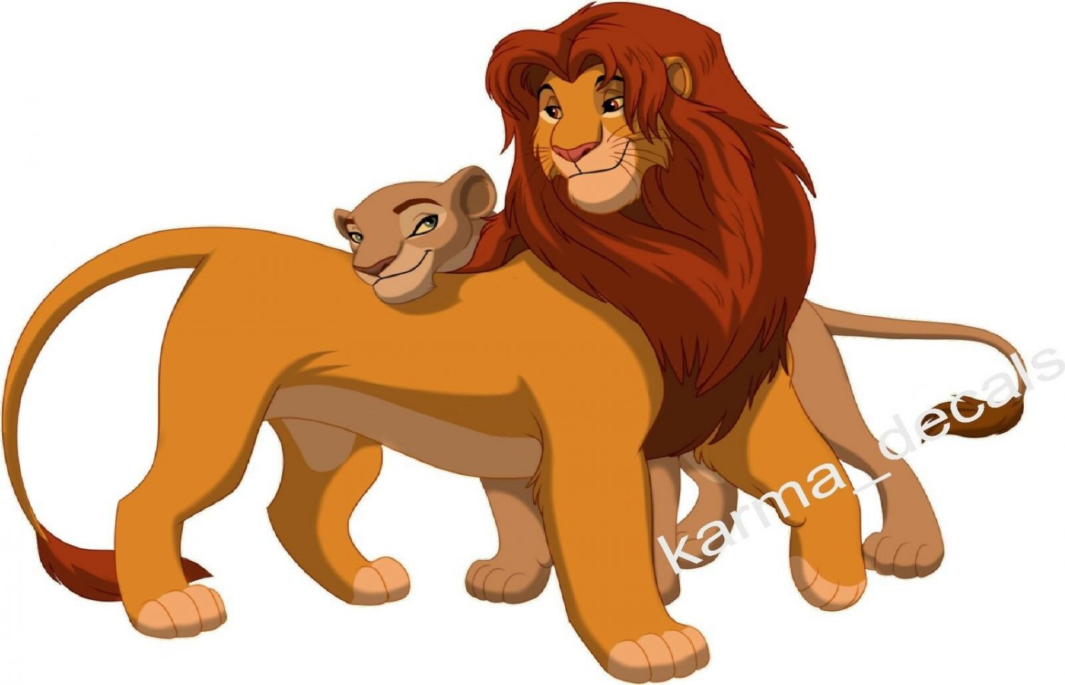 Lion King, Simba, Nala 3D Window Decal WALL STICKER Home Decor Art Mural