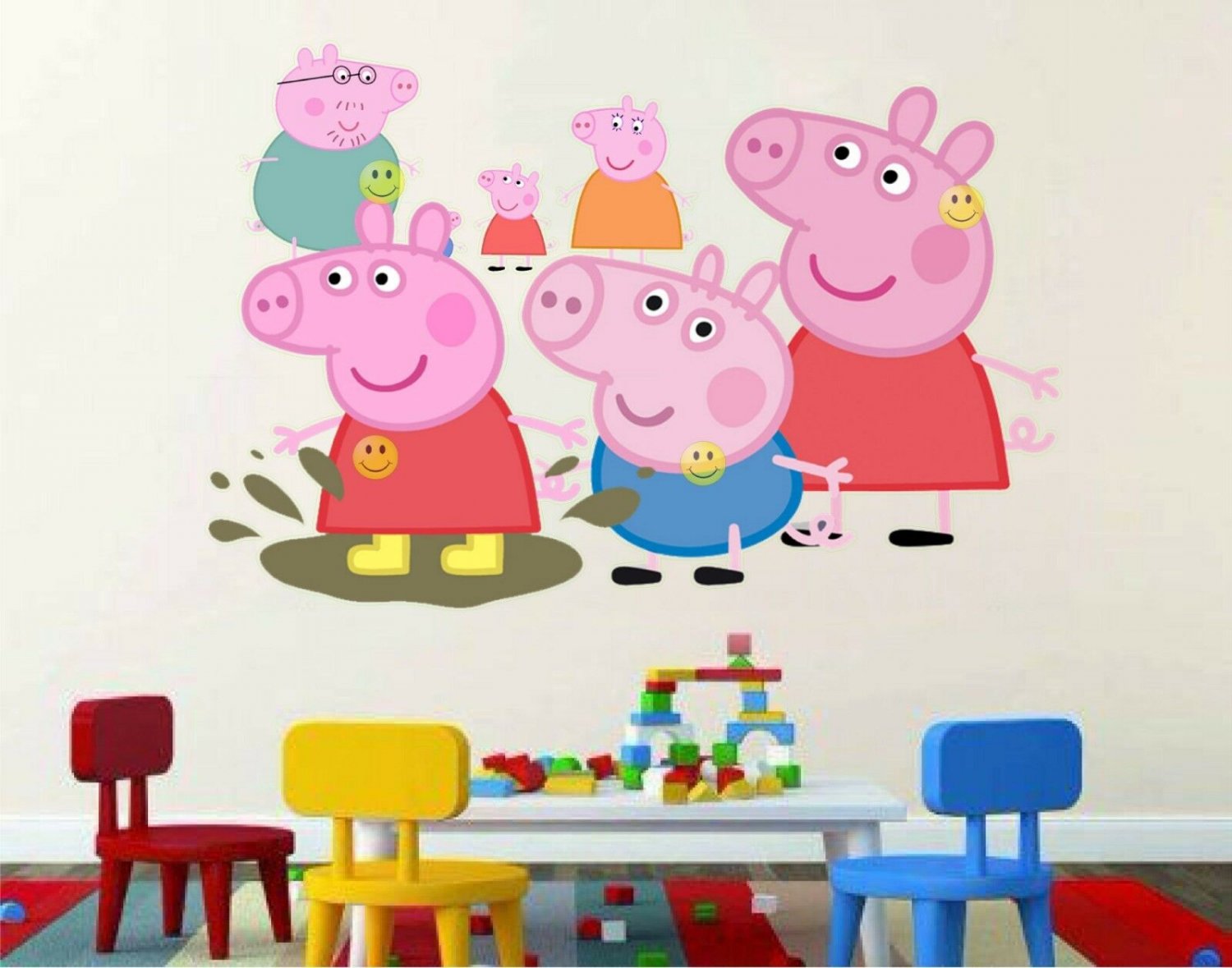 Peppa pig Window Decal WALL STICKER Home Decor Art Mural
