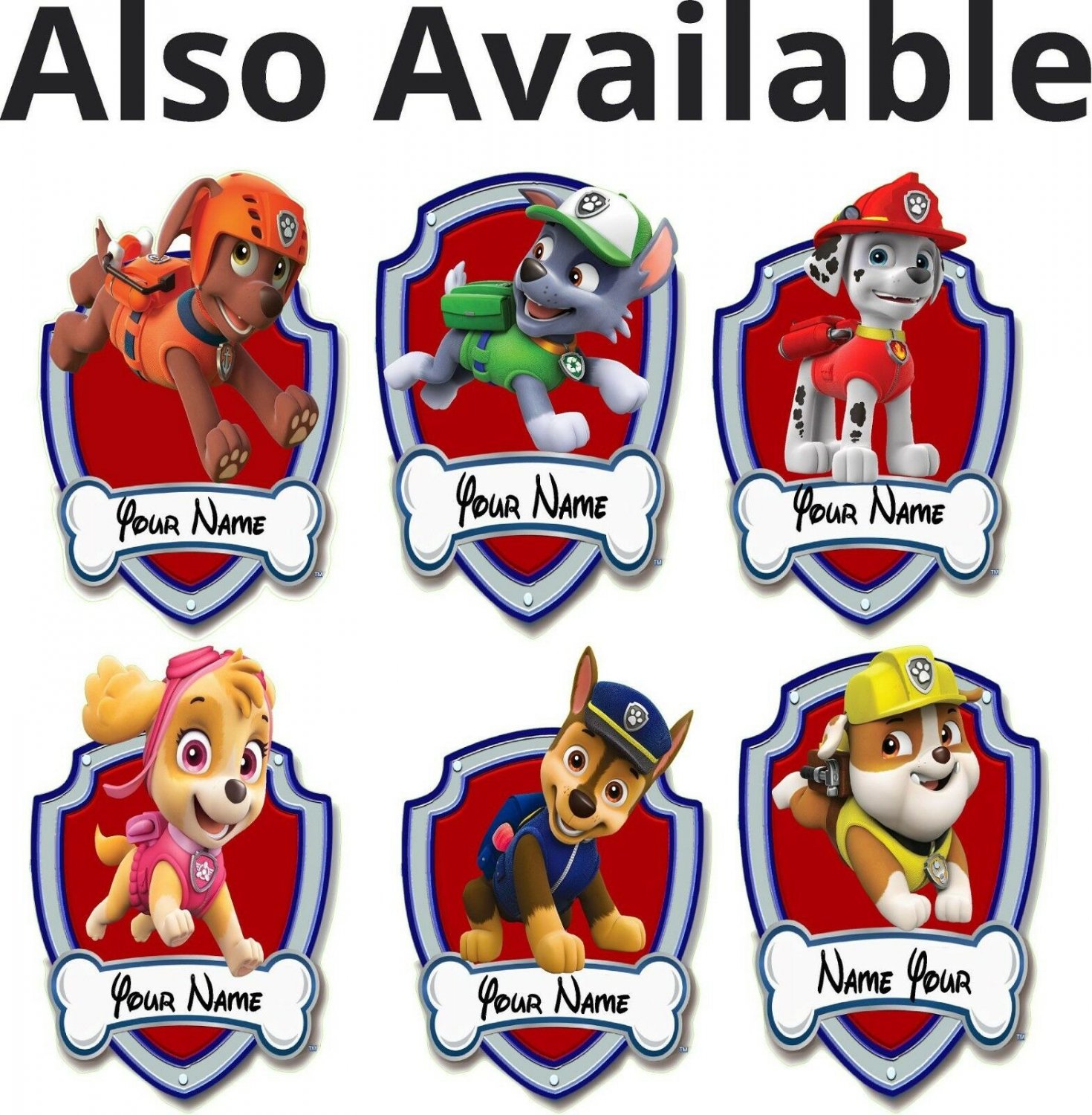 Paw Patrol, Chase shield Window View Color 3D Wall Sticker Wall Mural