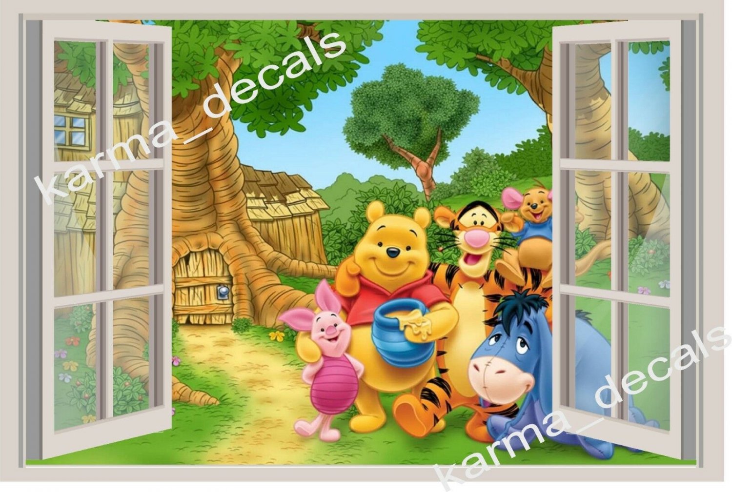 Winnie the Pooh Disney piglet Window Decal WALL STICKER Home Decor Art ...