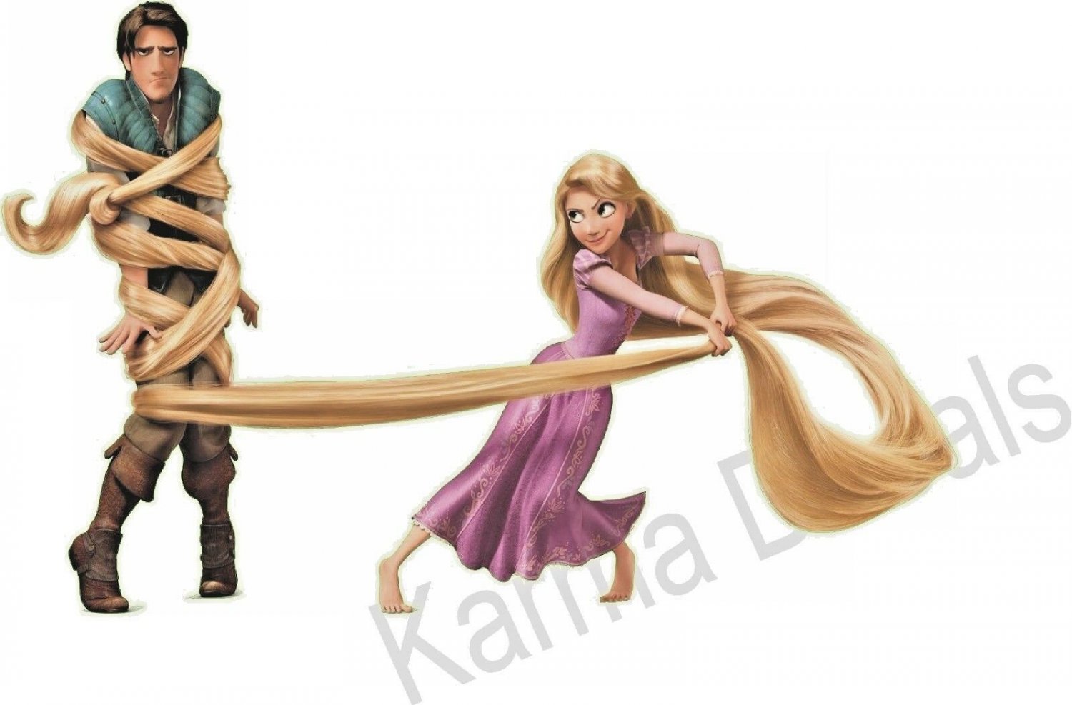Tangled Movie Rapunzel Flynn wall Decal Sticker Vinyl Decor Door Mural 3D