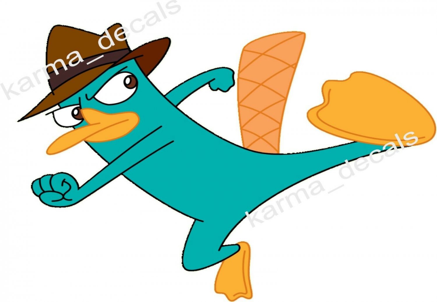 Phineas and Ferb Perry Window Decal WALL STICKER Home Decor Art Mural