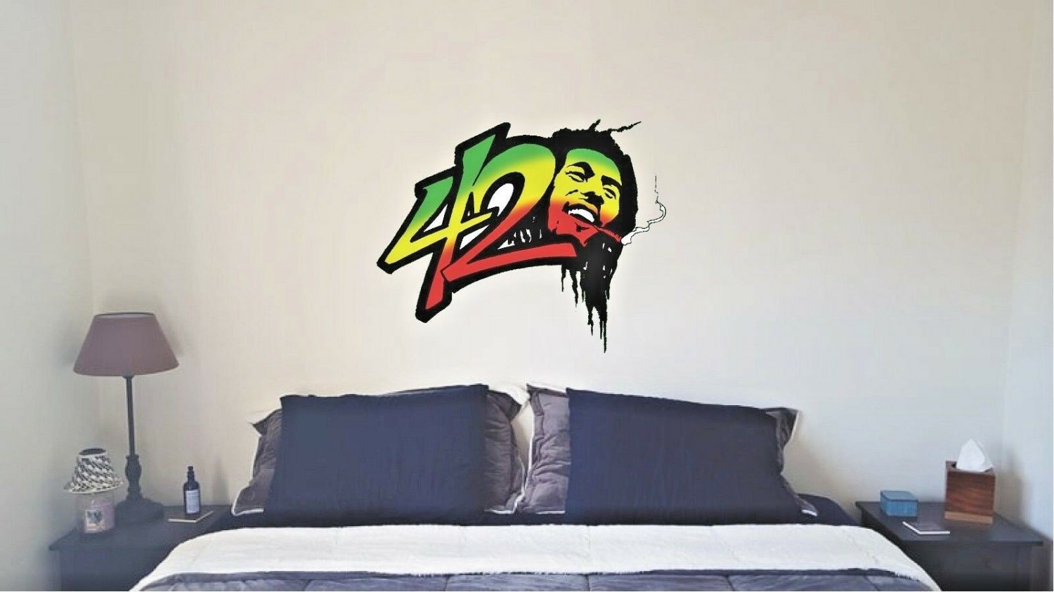 420 Bob Marley Reggae Decal Sticker Vinyl Decor Car Door Window Mural 3D