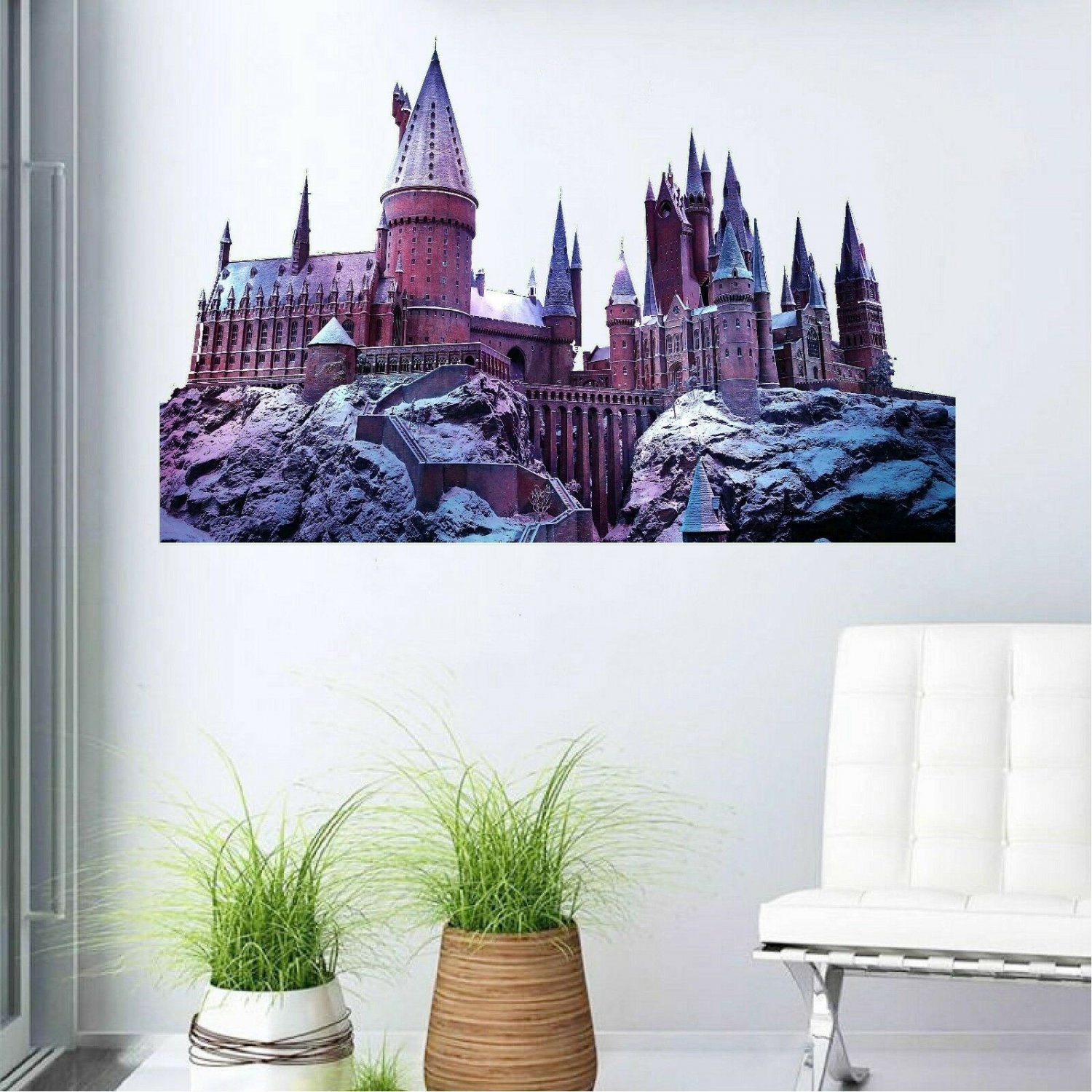 Harry Potter Hogwarts rock castle 3D Window View Decal WALL STICKER Art ...