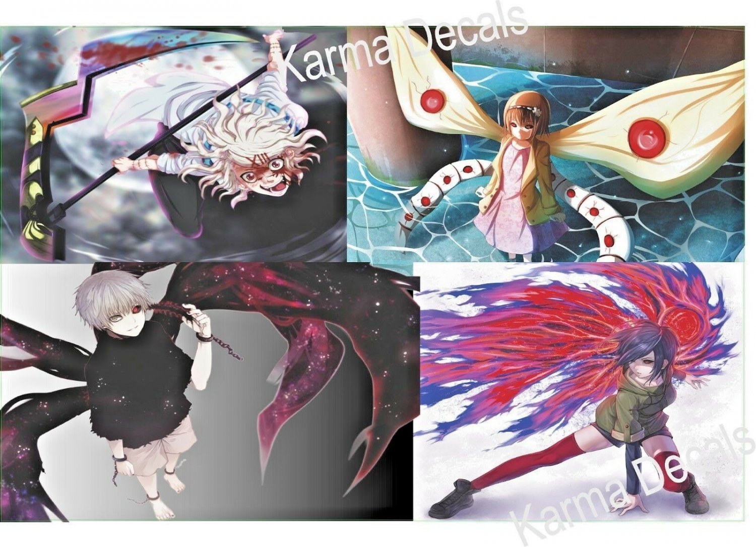 Tokyo Ghoul kaneki Touka Hinami Window View Decal WALL STICKER Decor ...