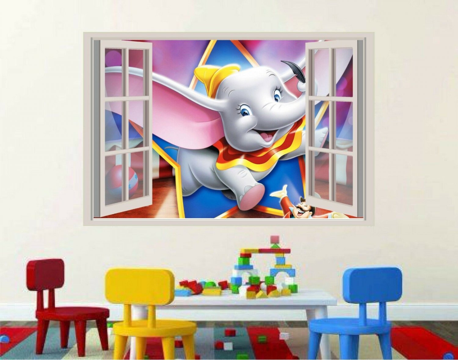 Dumbo Walt Disney Timothy Window Decal WALL STICKER Home Decor Art Mural 3