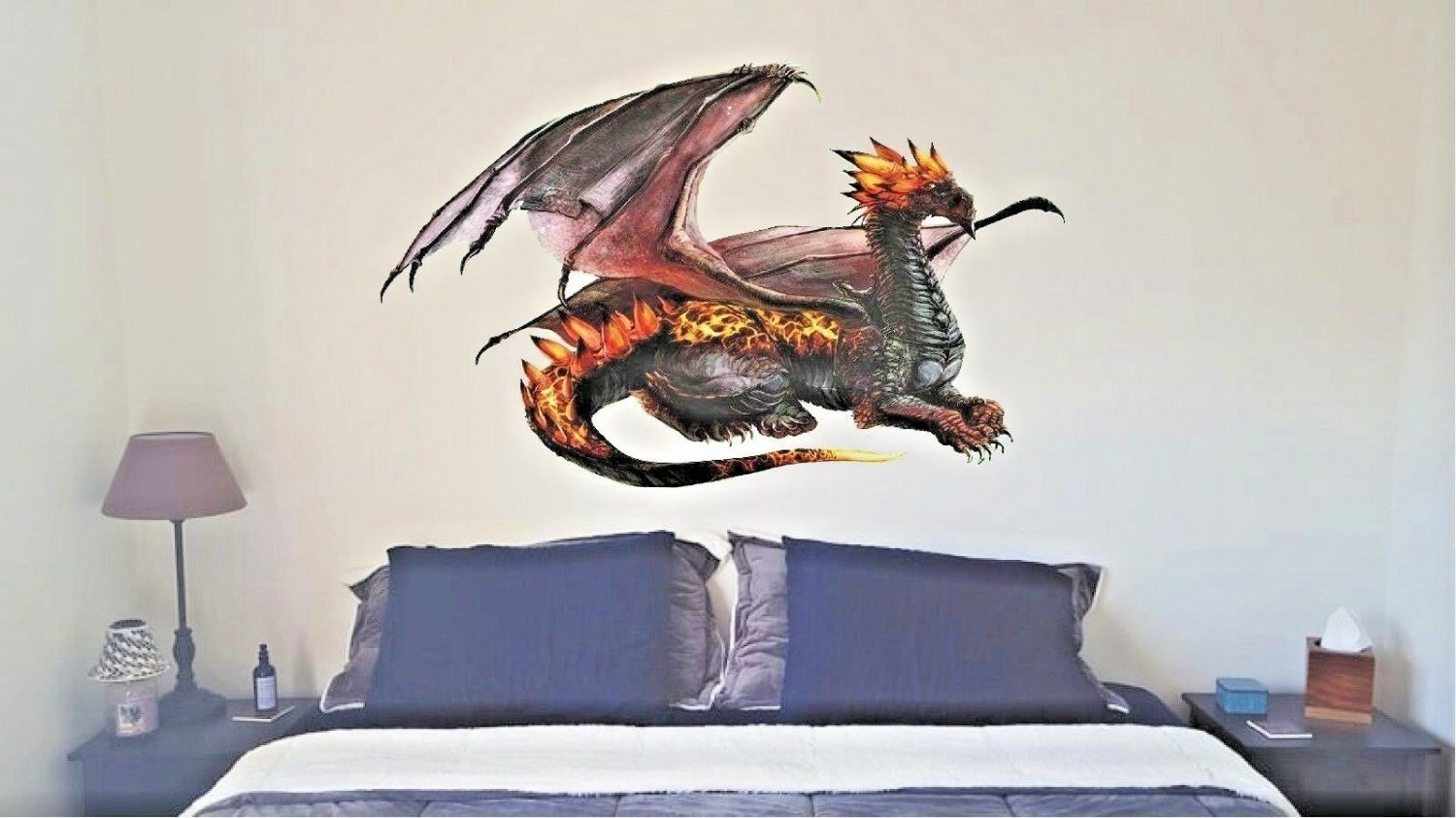 Dragon, fire fantasy Decal Sticker Vinyl Decor Car Door Window Mural 3D