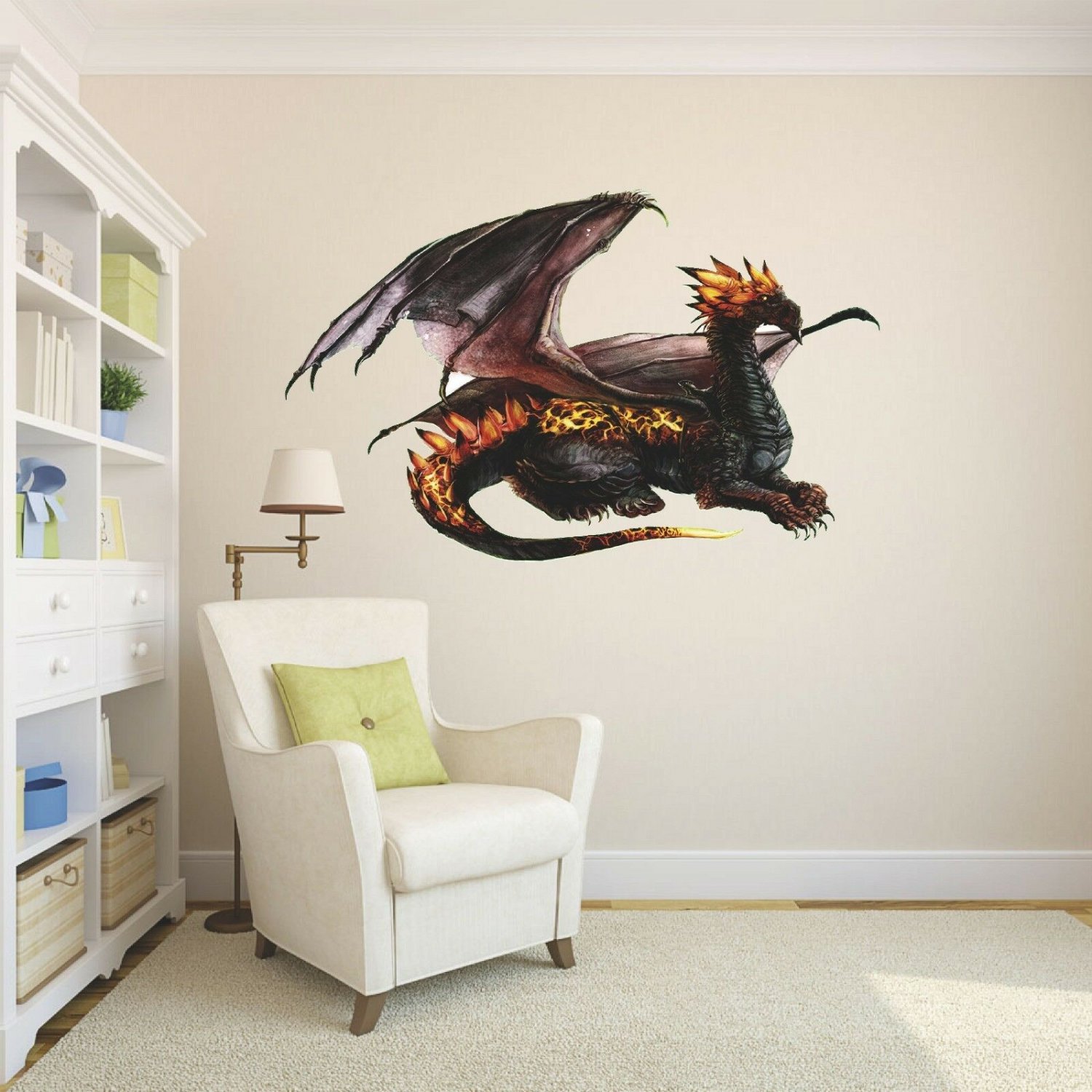 Dragon, fire fantasy Decal Sticker Vinyl Decor Car Door Window Mural 3D