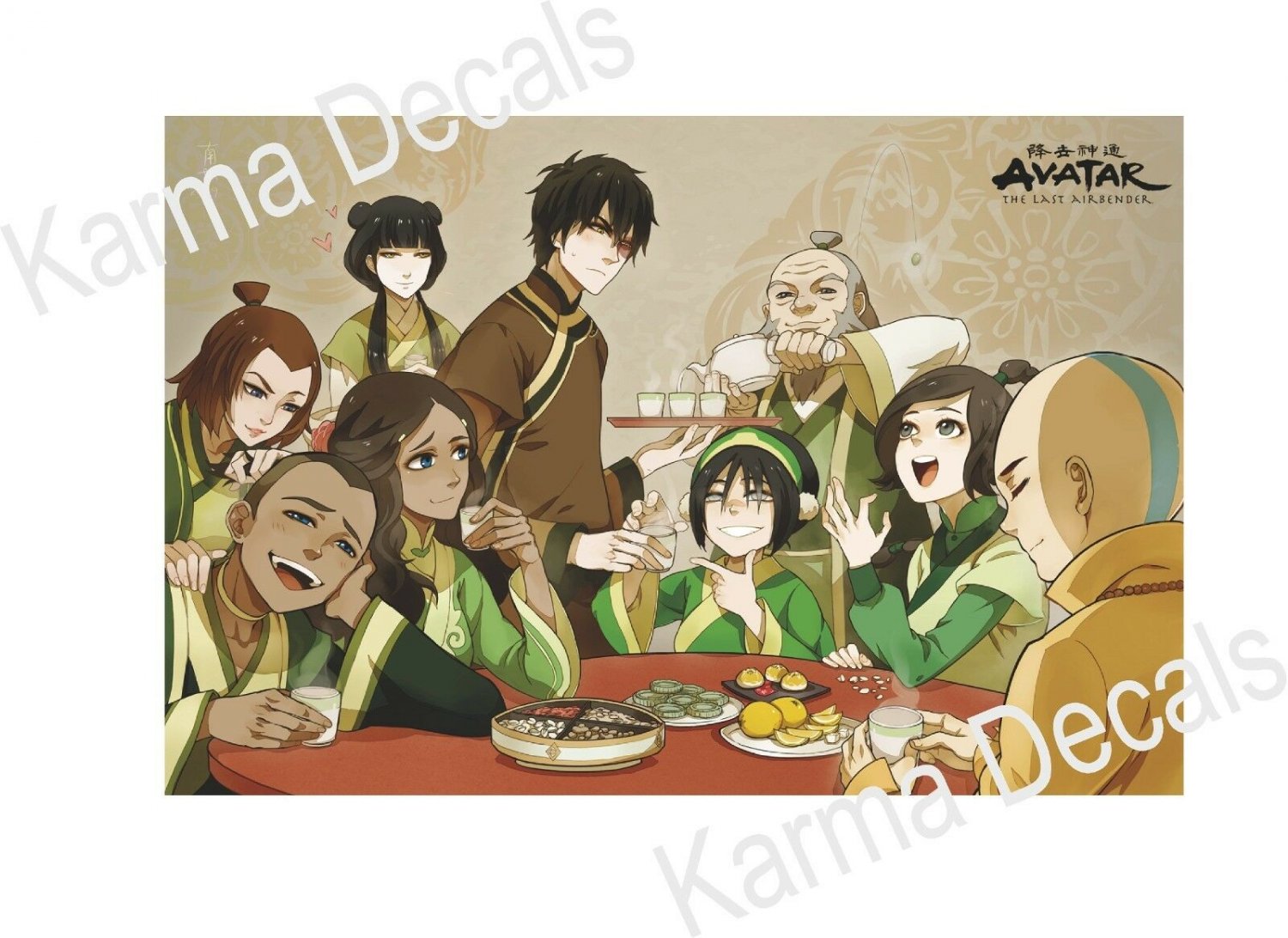 Avatar the last airbender Decal Sticker Vinyl Decor Car Door Window ...