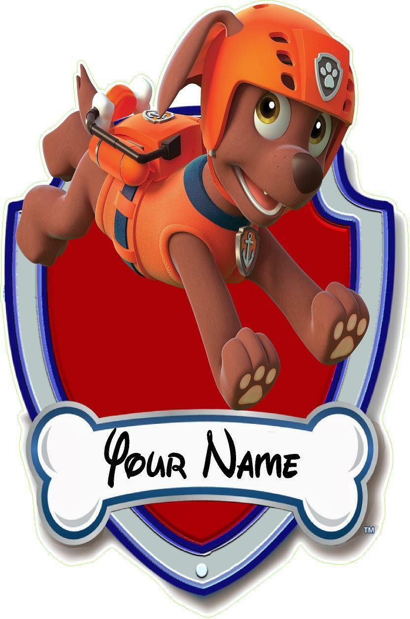 Paw Patrol, Zuma shield Window View Color 3D Wall Sticker Wall Mural