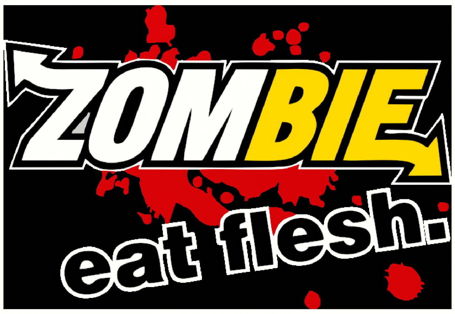 Zombie eat flesh subway decal bumper sticker. Outbreak Wars night of living